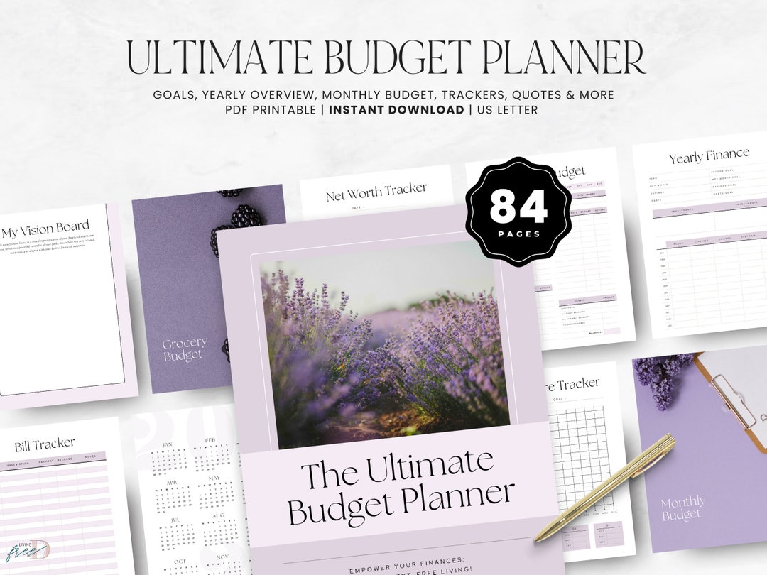 Financial Planner Binder Printable, 84-pg Minimalist Budget Planner ...
