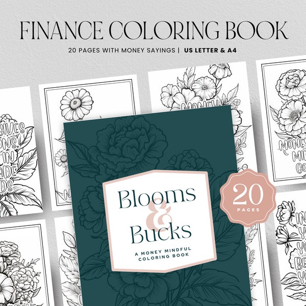 Money Saving Coloring Book - Etsy