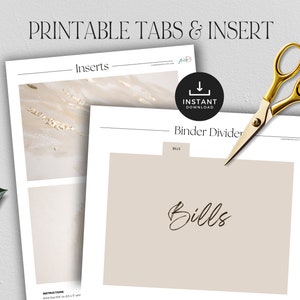 A5 Binder Cash Tab Dividers and Inserts, Money Organizer, Cash Envelope ...