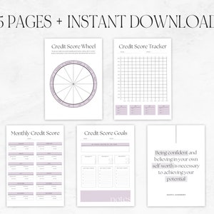 Credit Score Planner Printable Set, Credit Score Trackers, Money Goals ...