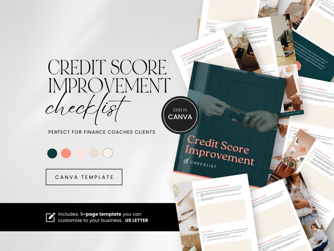 Credit Repair Checklist, Credit Score Improvement Checklist Template ...