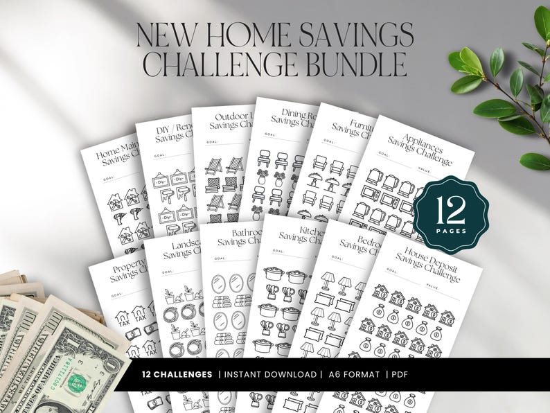 New Home Savings Challenge Bundle, House Sinking Funds Tracker ...