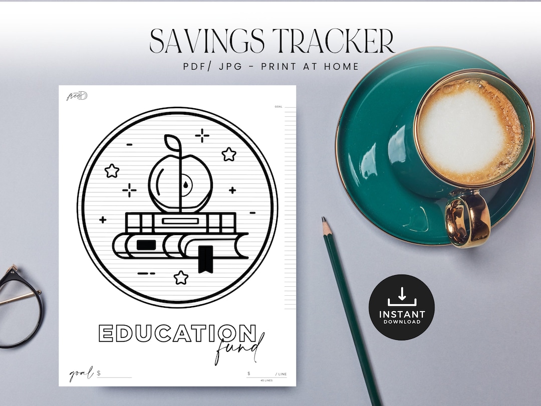 Student Loan Payoff Tracker, Education Fund Saving Challenge Printable ...