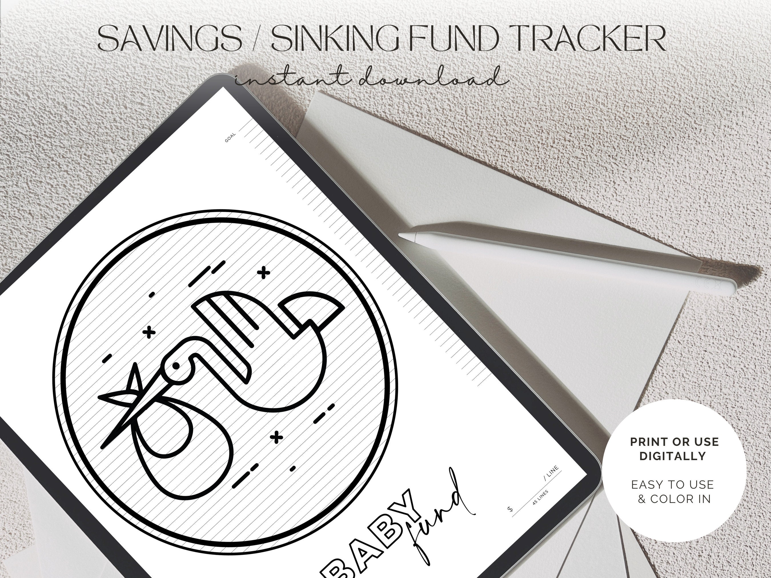 Baby Fund Progress Tracker, Adoption Saving Challenge Printable, Kids ...