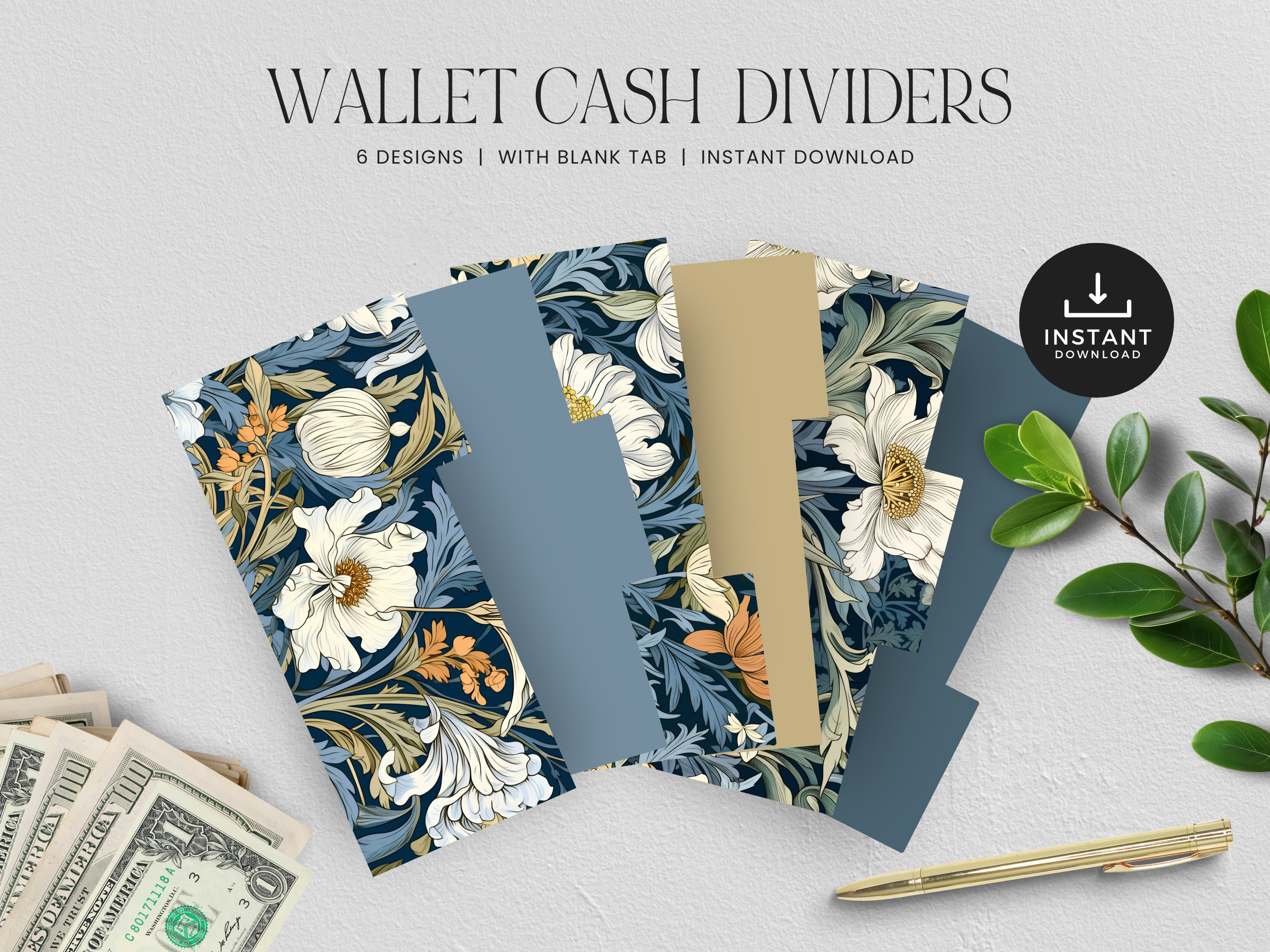 Cash Stuffing Wallet Tabs, Cash Tab Dividers for Wallet, Money ...