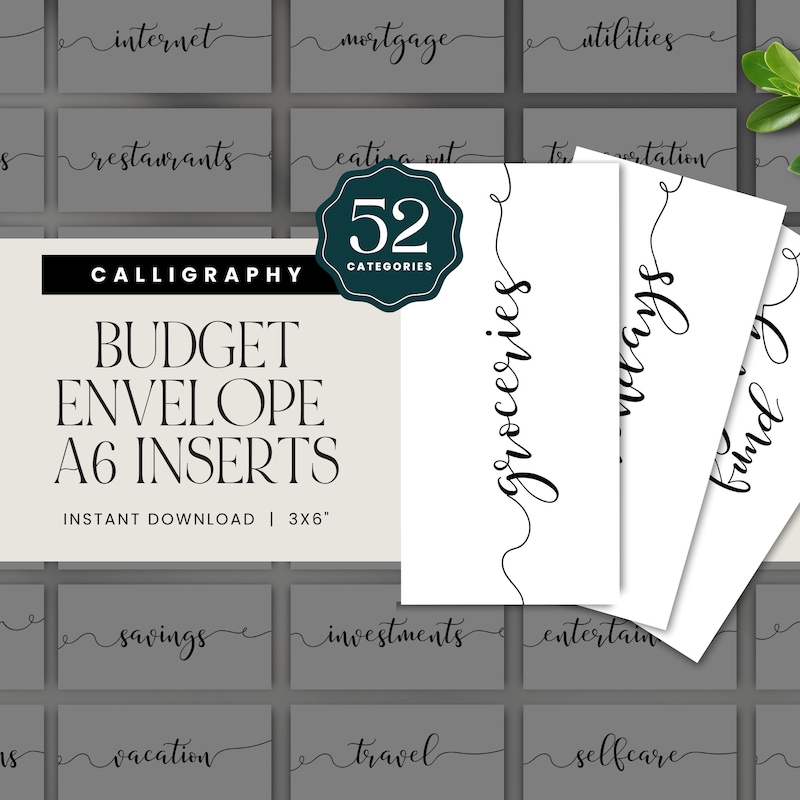 Budget Envelopes Labels - Etsy