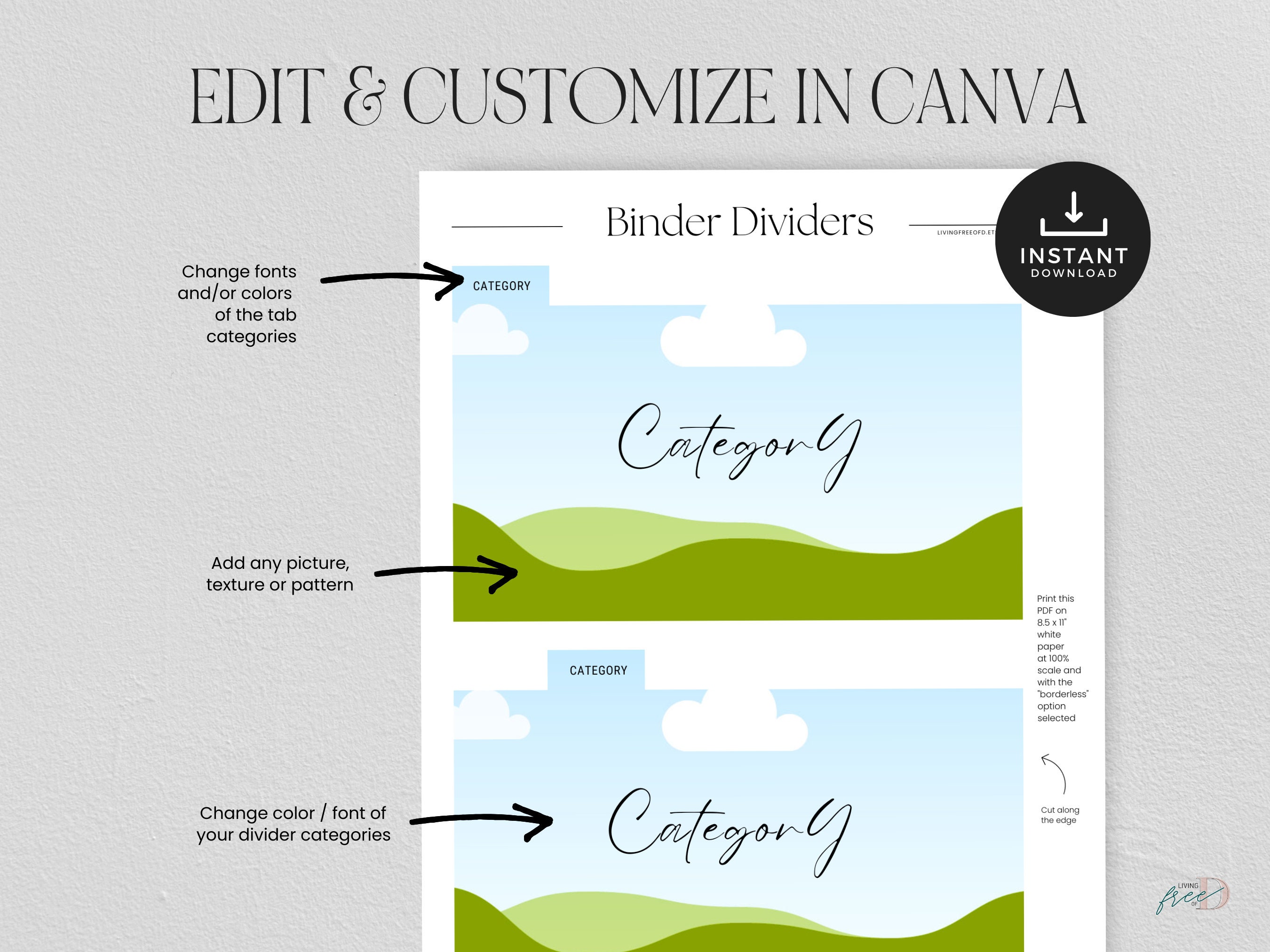 A6 Binder Tab Dividers and Inserts Canva Template, Editable Money ...