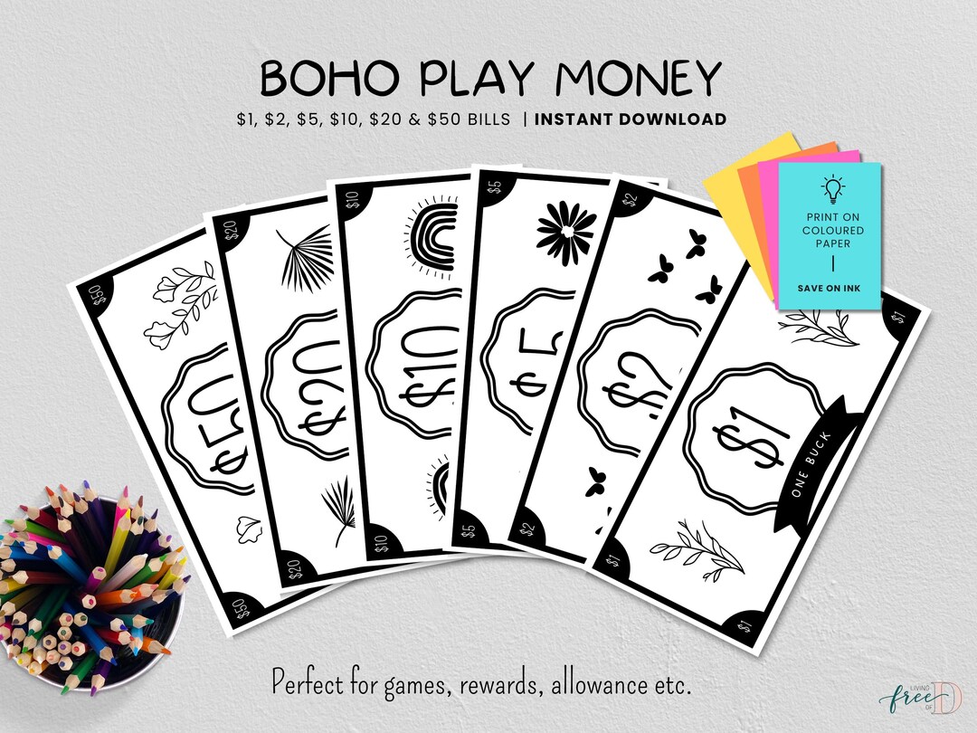 Play Money for Kids, Reward Bucks Printable, Money Games for Kids ...