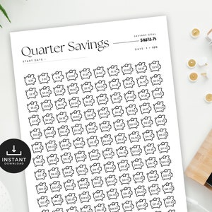365 Days Savings Challenge, Quarter Challenge Chart Printable, 365 Days ...