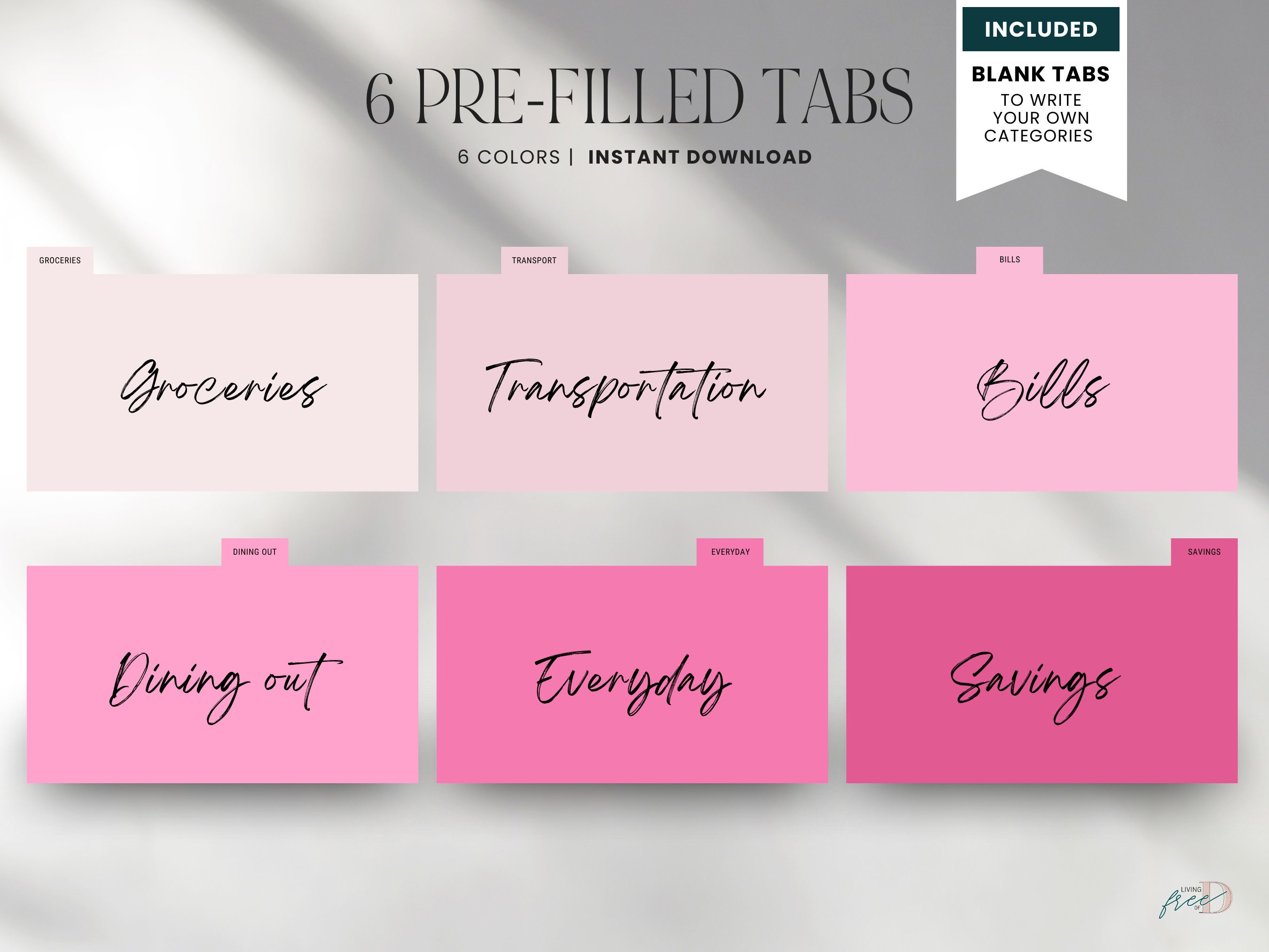 A6 Binder Cash Tab Dividers and Inserts, Money Organizer, Cash Envelope ...