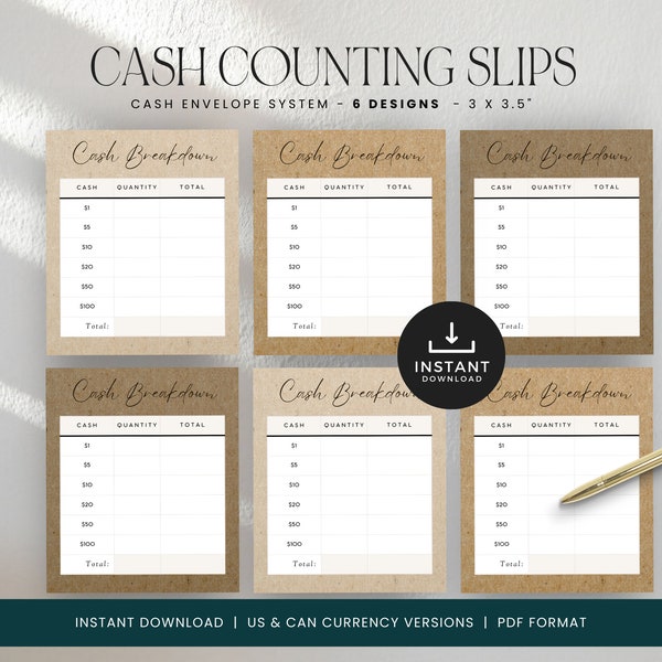 Cash Tab Dividers for Wallet, Money Organizer, Cash Envelope Budget ...