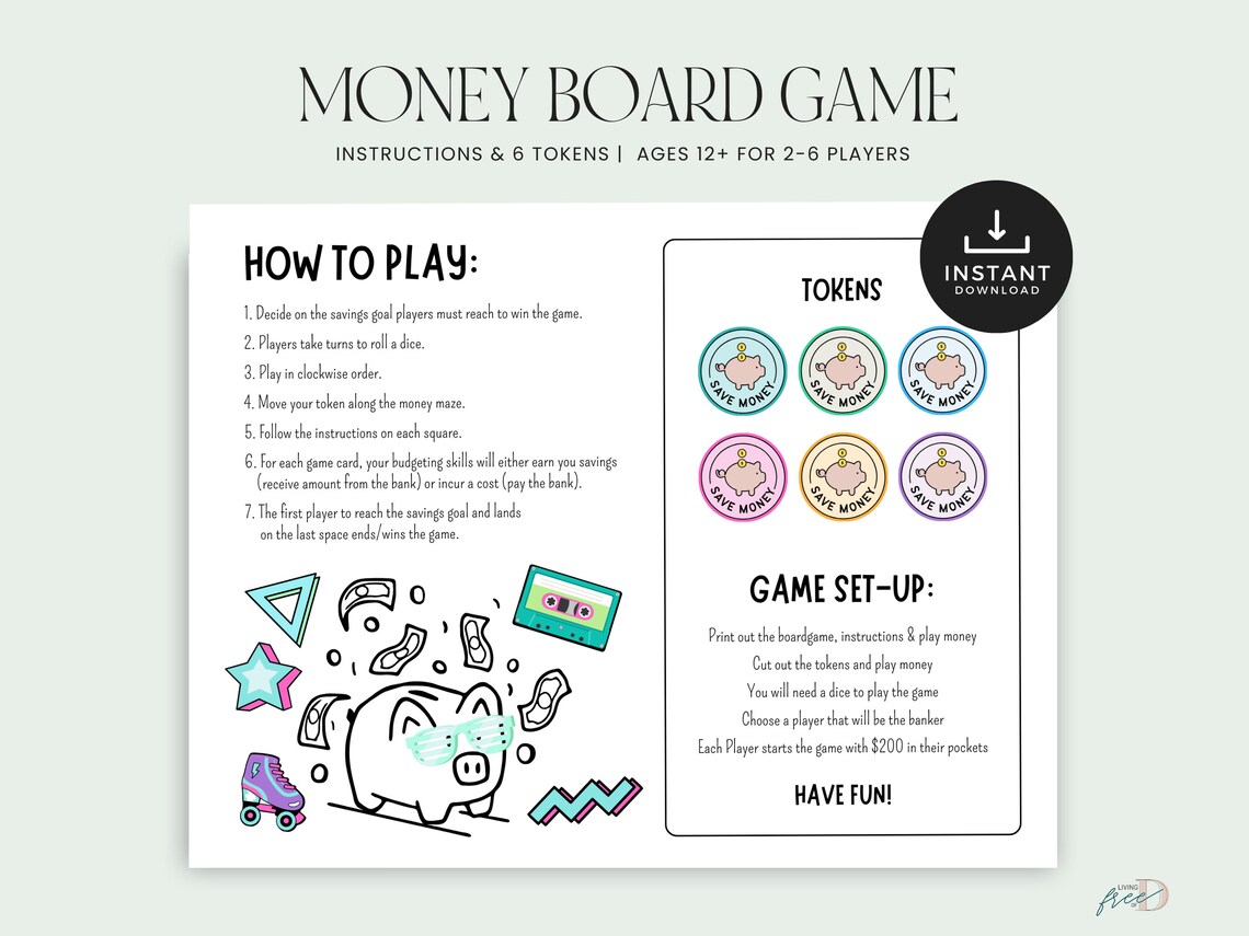 Finance Board Game, Money Games for Kids & Teens, Budgeting Game ...