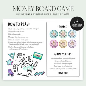 Finance Board Game, Money Games for Kids & Teens, Budgeting Game ...