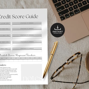 Credit Repair Printable Set, Credit Score Trackers, Money Goals, Debt ...