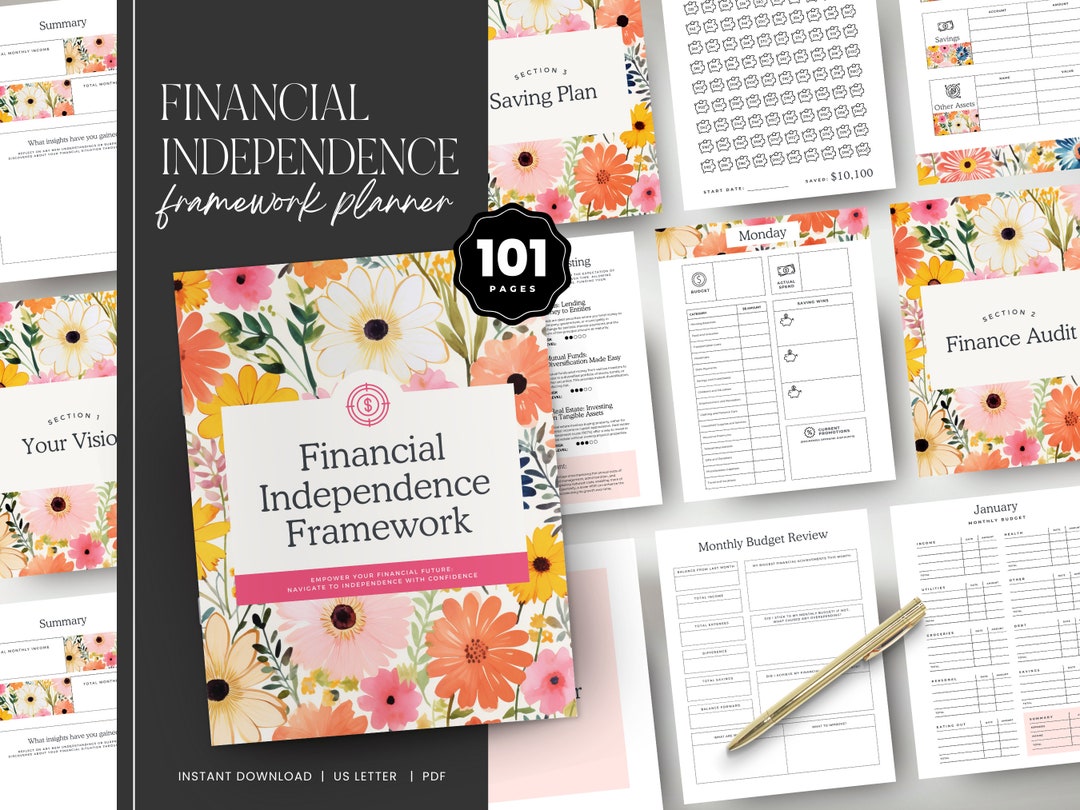 Financial Independence Framework Planner, FI Budget Planner Printable ...