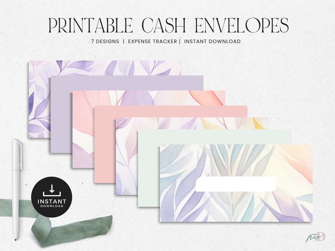 Cash Envelopes, Money Envelope With Spending Tracker, Budget Envelope ...