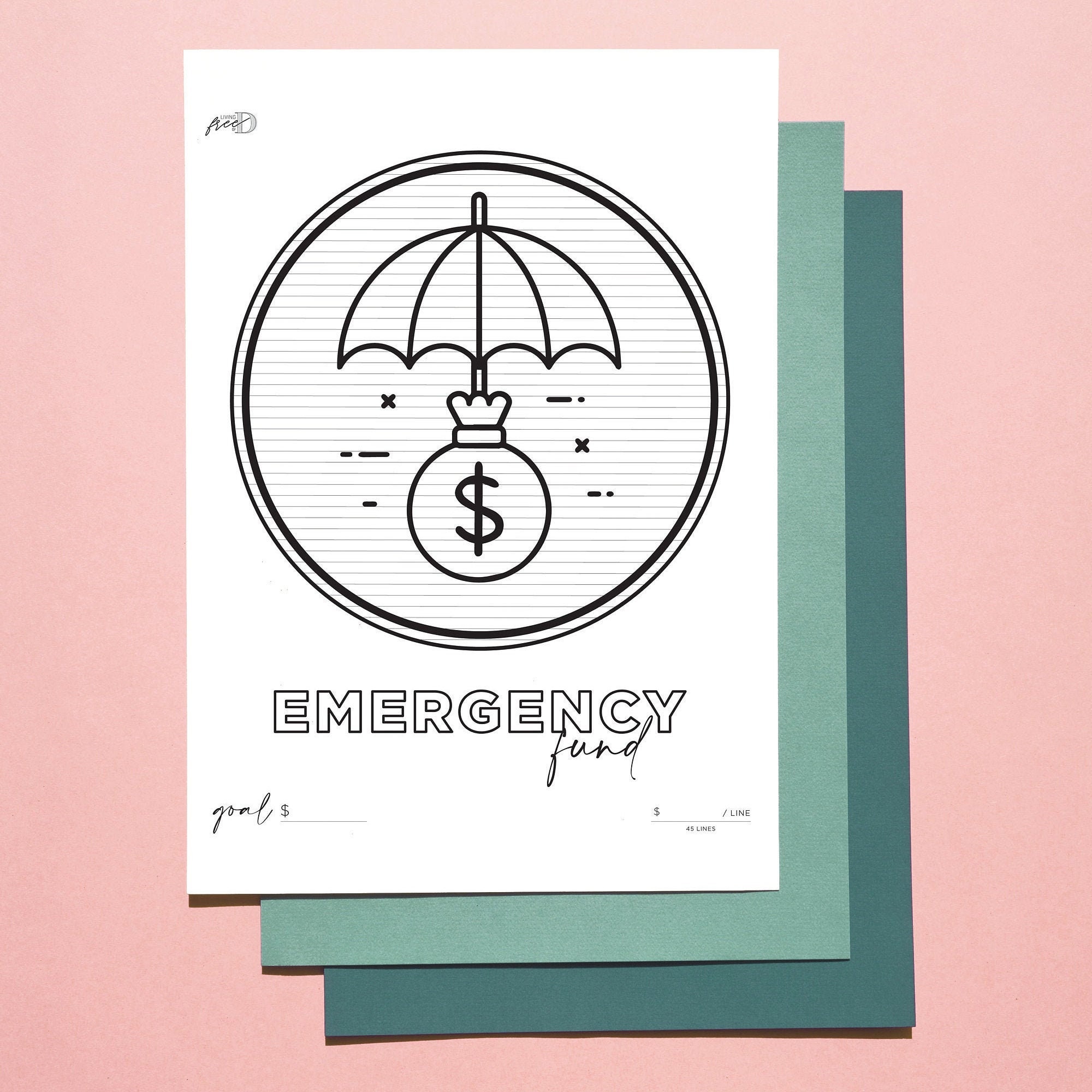 Emergency Fund Progress Tracker, Rainy Day Saving Challenge Printable ...