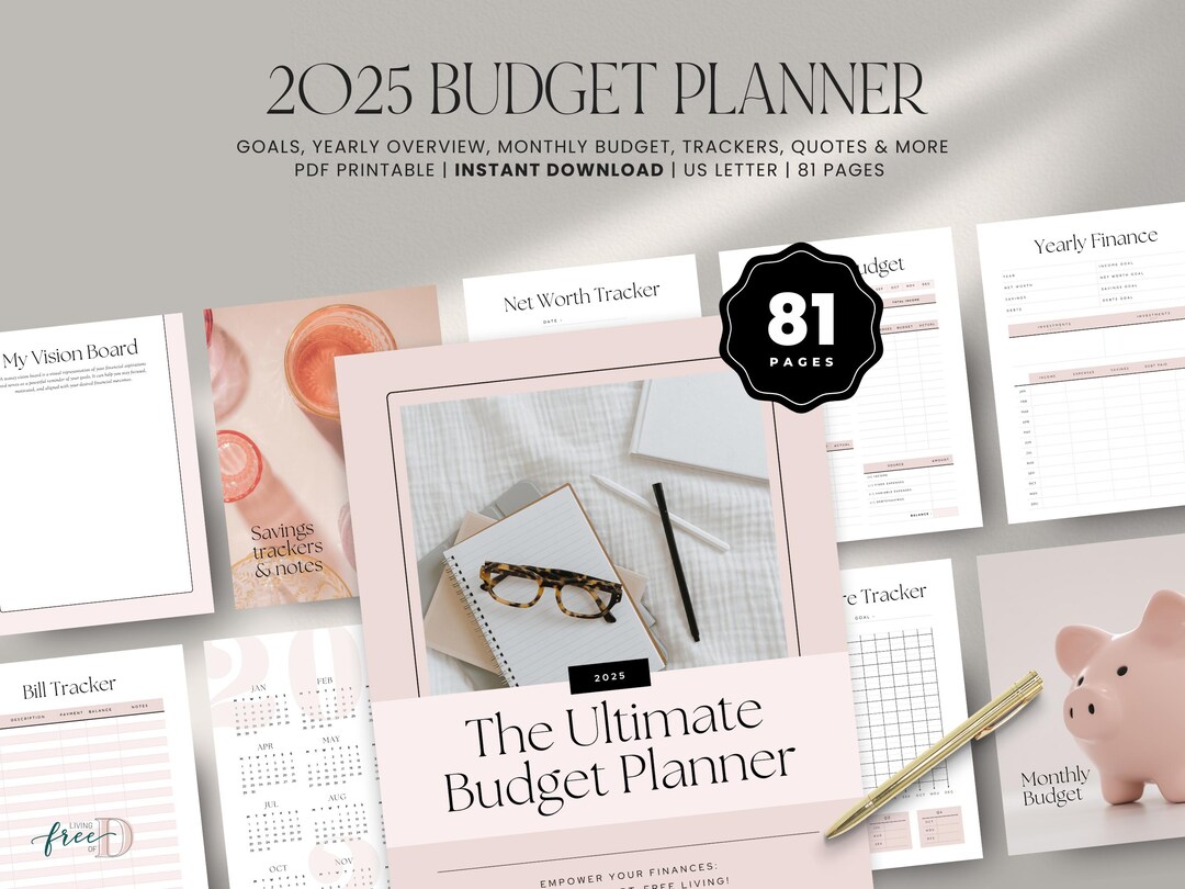 2025 Financial Planner, Aesthetic Budget Planner Printable, Paycheck ...
