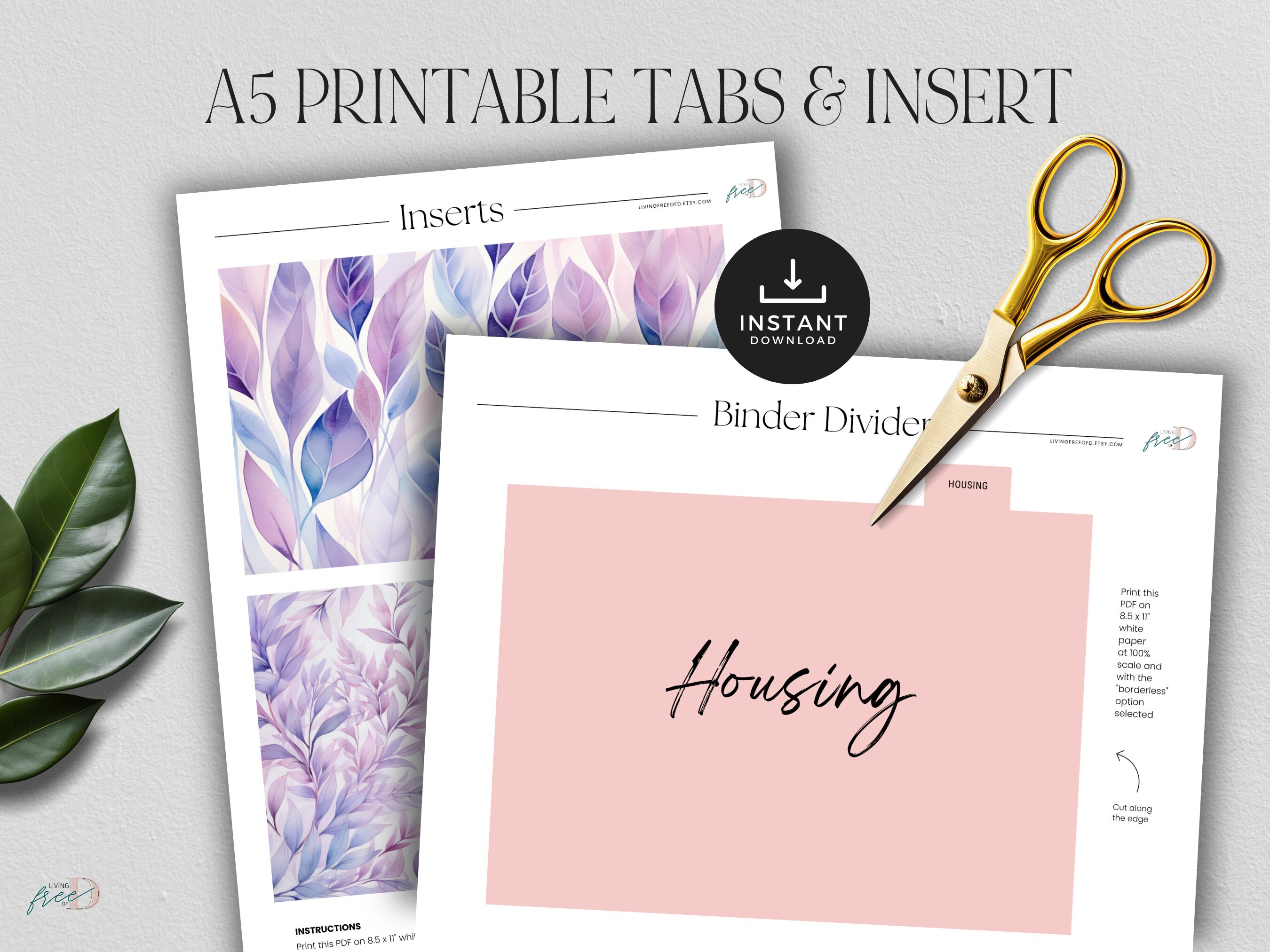 A5 Binder Cash Tab Dividers and Inserts Money Organizer Cash - Etsy