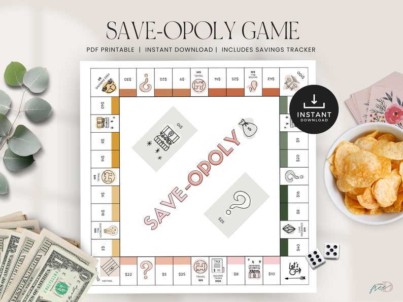 Saveopoly Savings Challenge, Money Games for Kids & Teens, Budgeting ...
