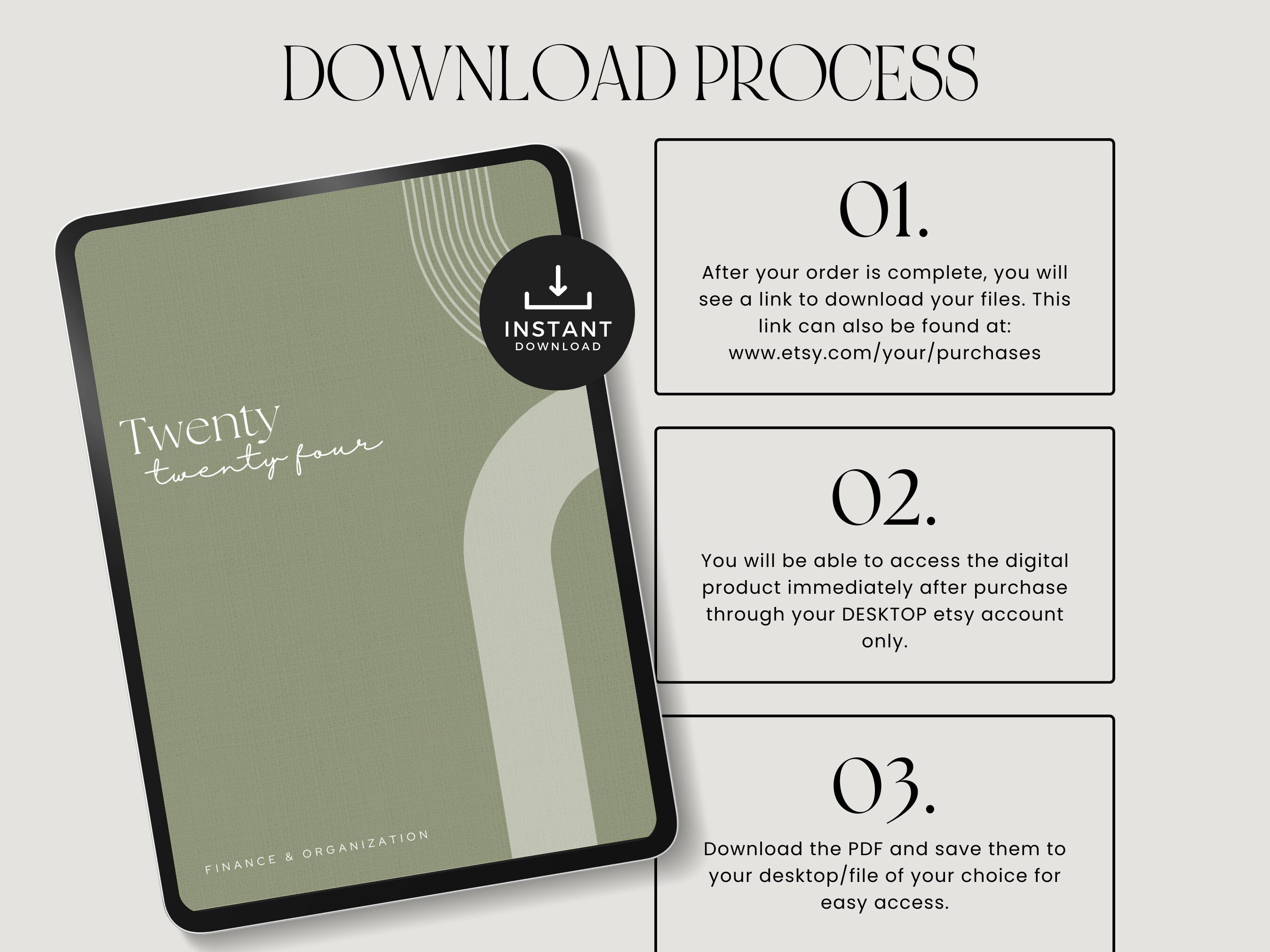 Simple Digital Finance Planner, Minimalist Budget Workbook on Ipad ...