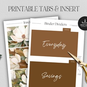 A6 Binder Cash Tab Dividers and Inserts, Money Organizer, Cash Envelope ...