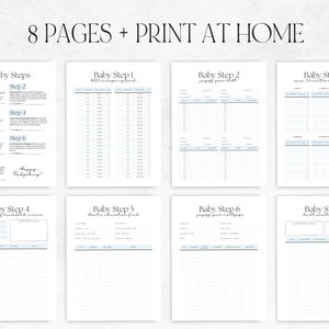 7 Baby Steps Progress Tracker Printable, FIRE Movement, Dave Ramsey ...