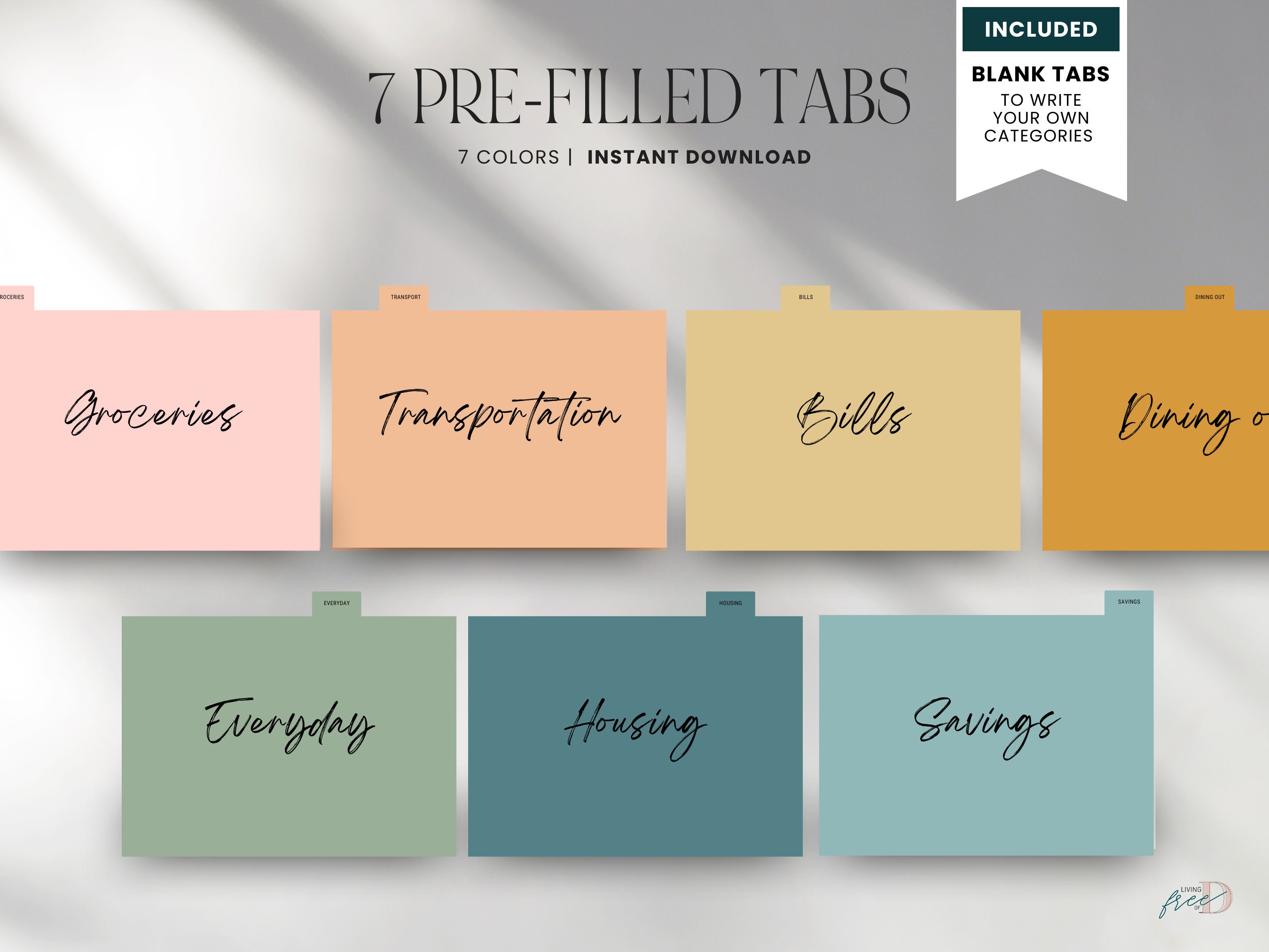 A5 Binder Cash Tab Dividers and Inserts Money Organizer Cash - Etsy