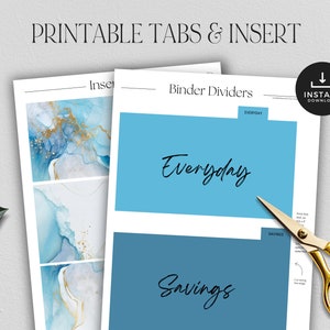 A6 Binder Cash Tab Dividers and Inserts, Money Organizer, Cash Envelope ...