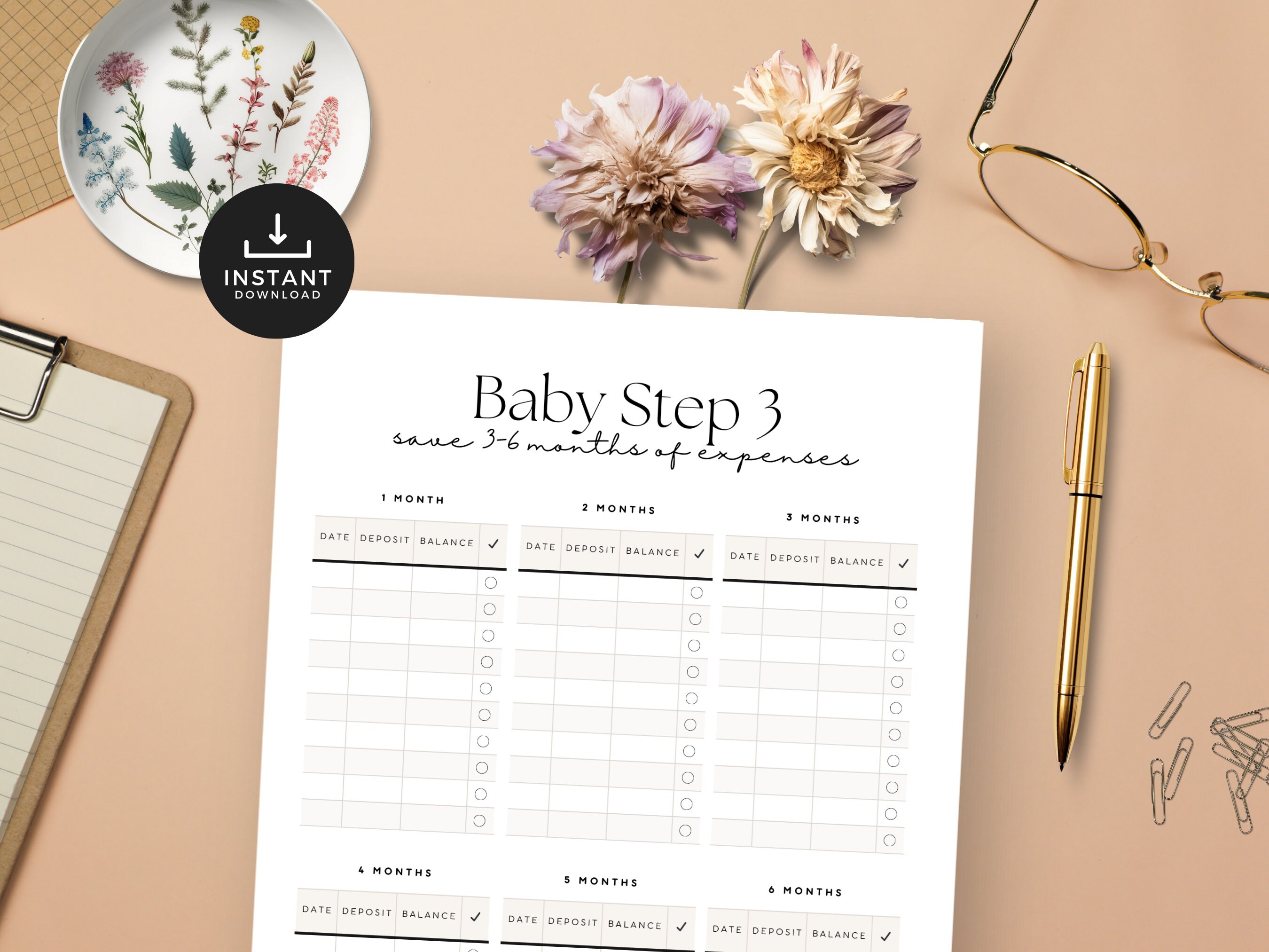 7 Baby Steps Progress Tracker Printable, FIRE Movement, Dave Ramsey ...