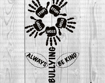 Stop Bullying Svg, Png, Eps, Dxf, Bullying Cut File, Digital Dounload ...