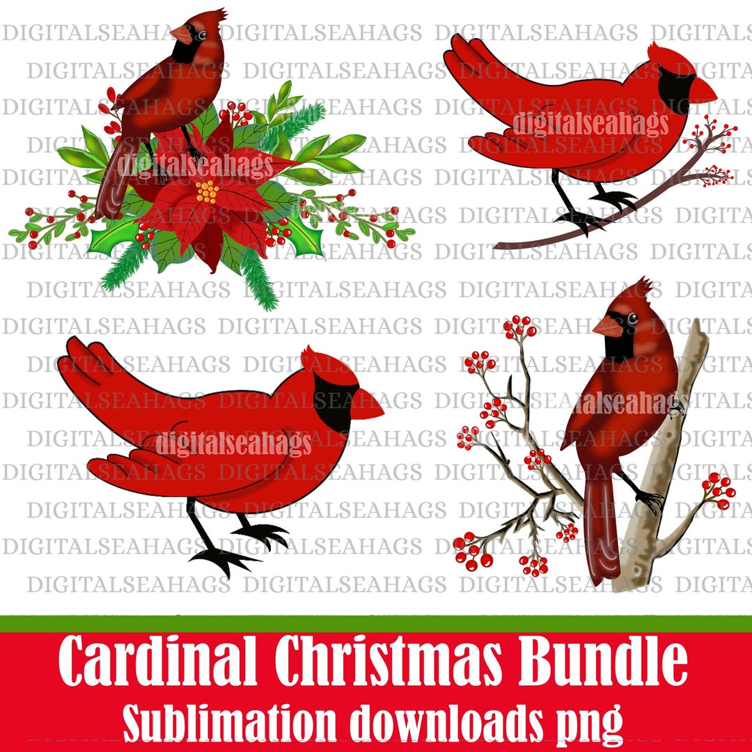 Memorial Clip Arts, Cardinal Birds Digital Downloads, Cardinal ...