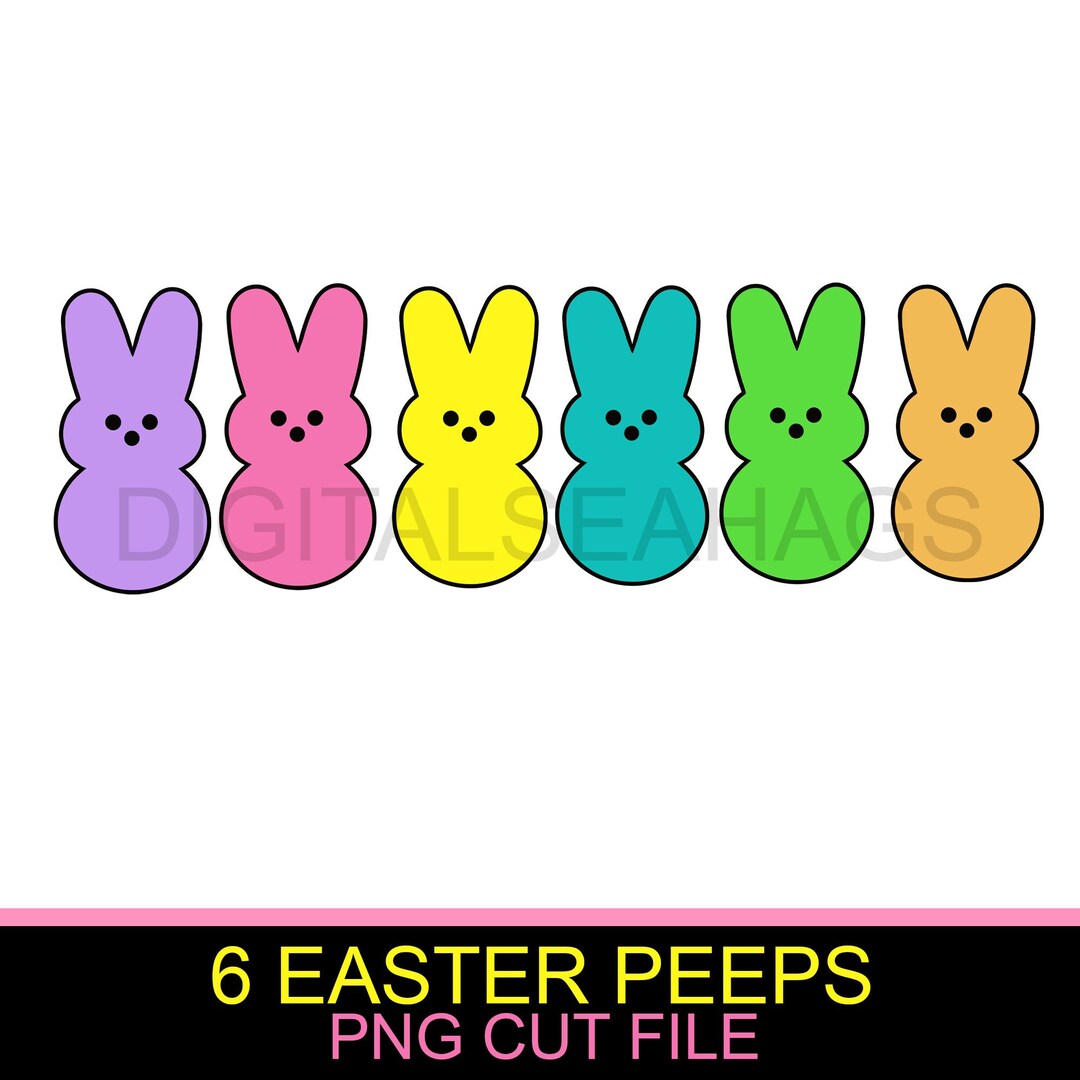 6 Easter Peeps PNG, Easter Clipart, Easter Bundle, Peeps Clipart, Peeps ...