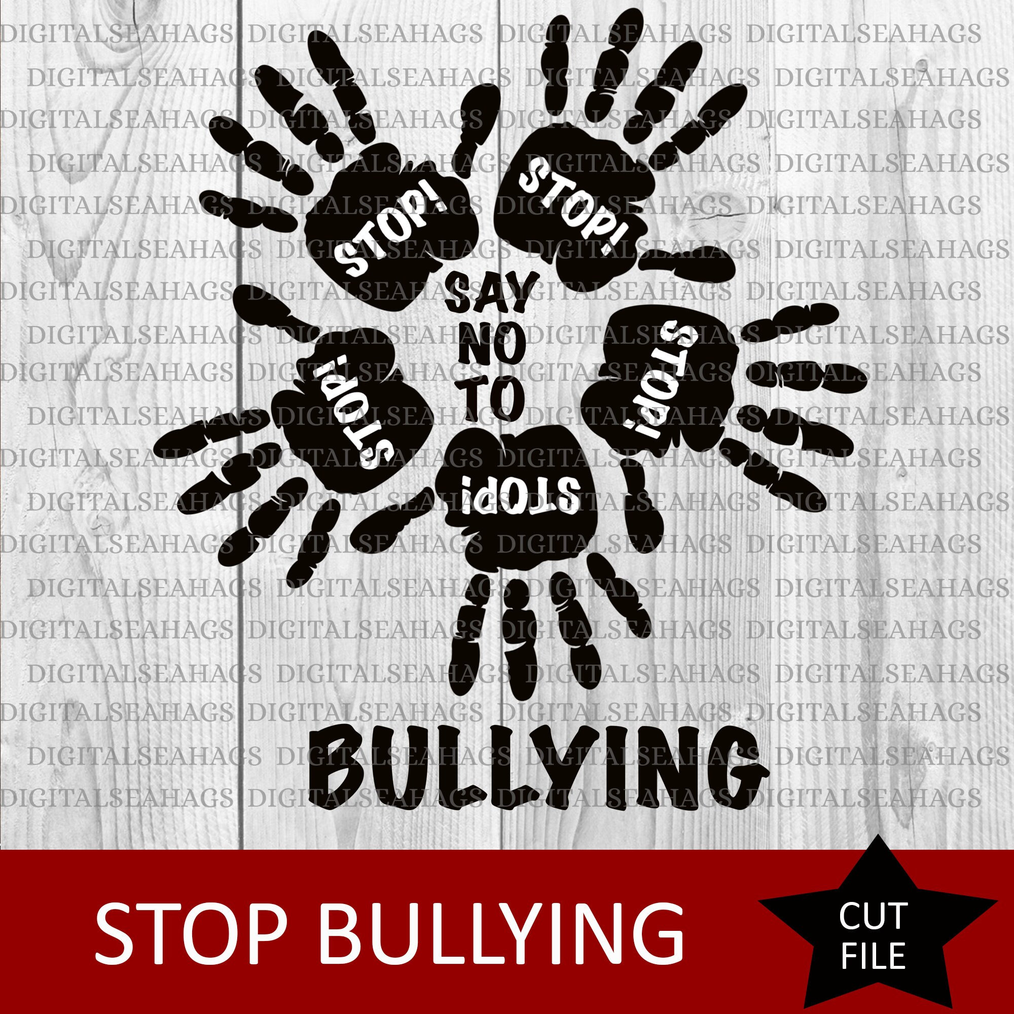 No Bullying Black And White