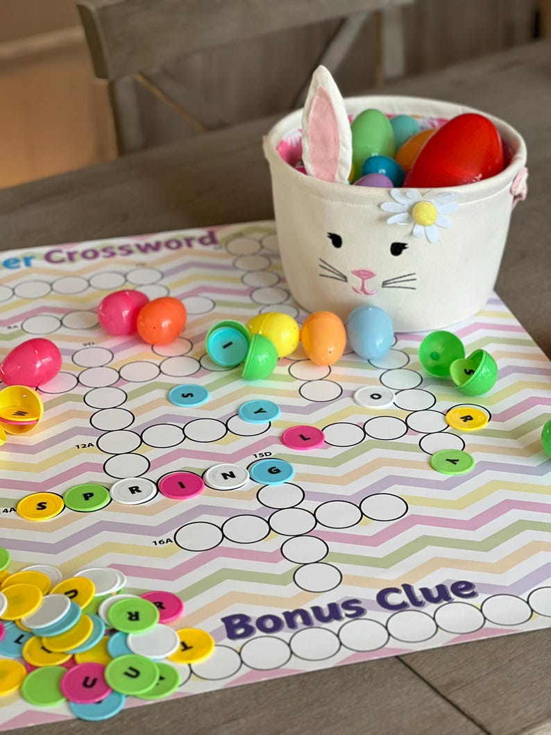 Easter Egg Hunt Crossword Puzzle, Candy-free Easter Game - Etsy
