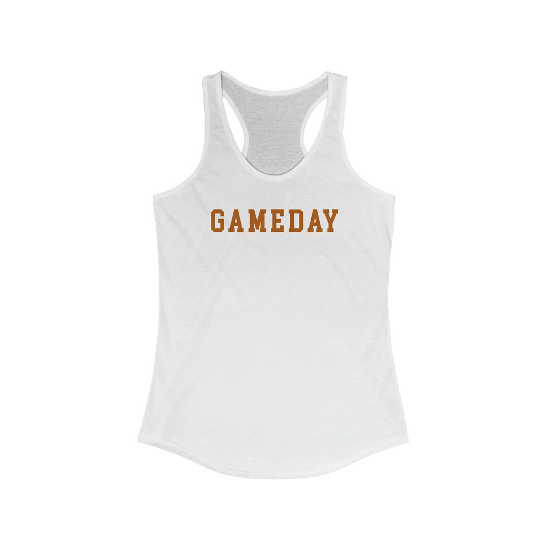 Gameday Orange Block Lettering - Women's Ideal Racerback Tank - Etsy