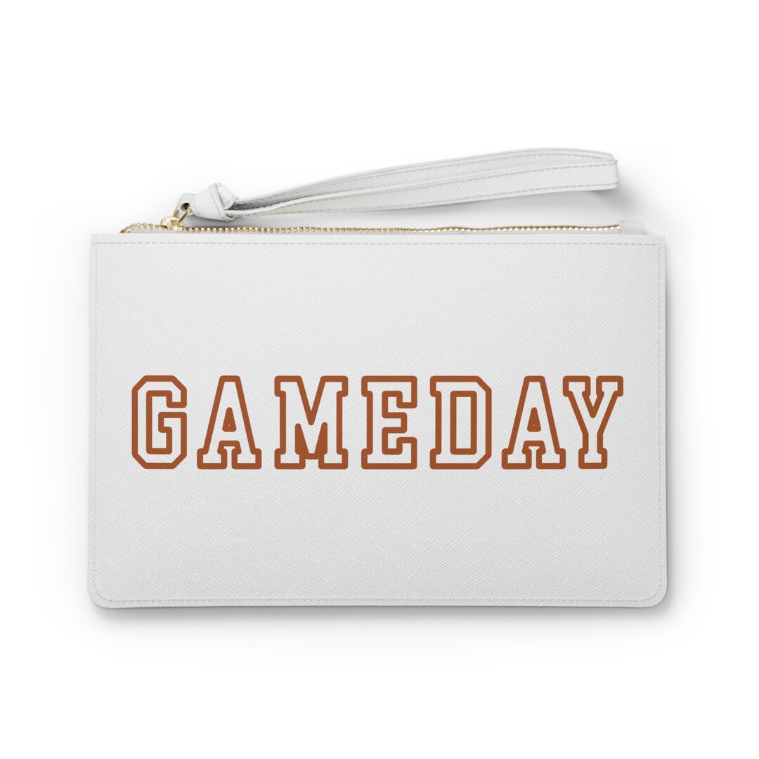 Gameday Orange Block Outline Lettering Clutch Bag - Etsy