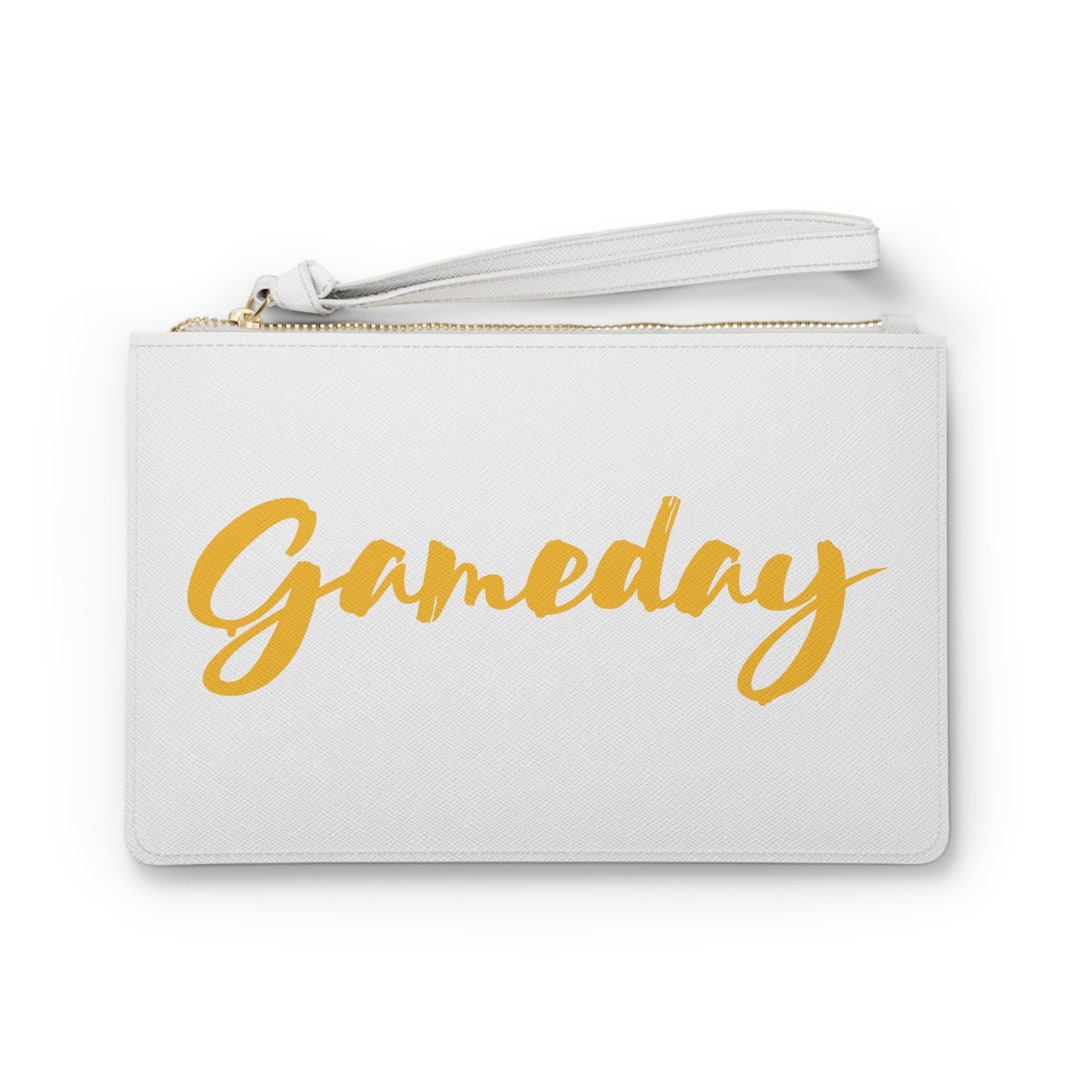 Gameday Gold Script Lettering Clutch Bag - Etsy