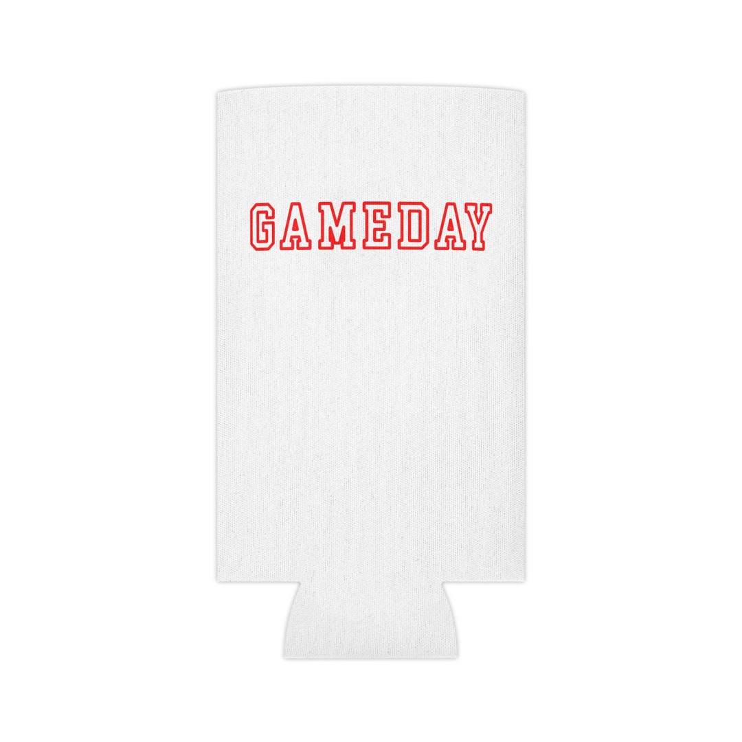 Gameday Red Block Outline Lettering Can Cooler - Etsy