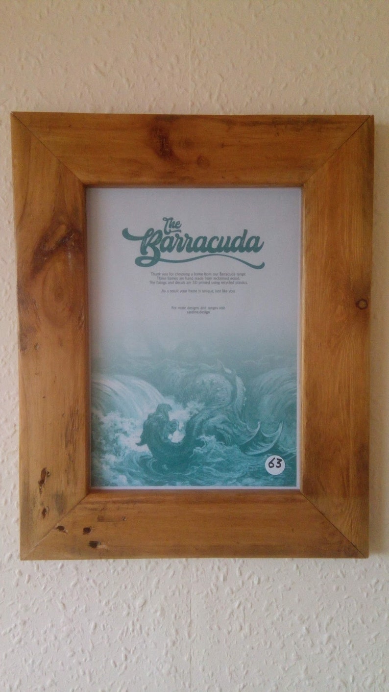 The Barracuda Reclaimed Wood A4 Picture Frame | Etsy