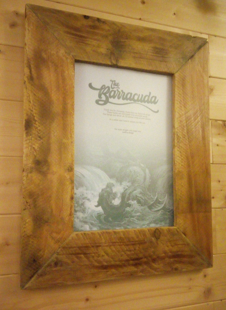 The Barracuda Reclaimed Wood A4 Picture Frame | Etsy