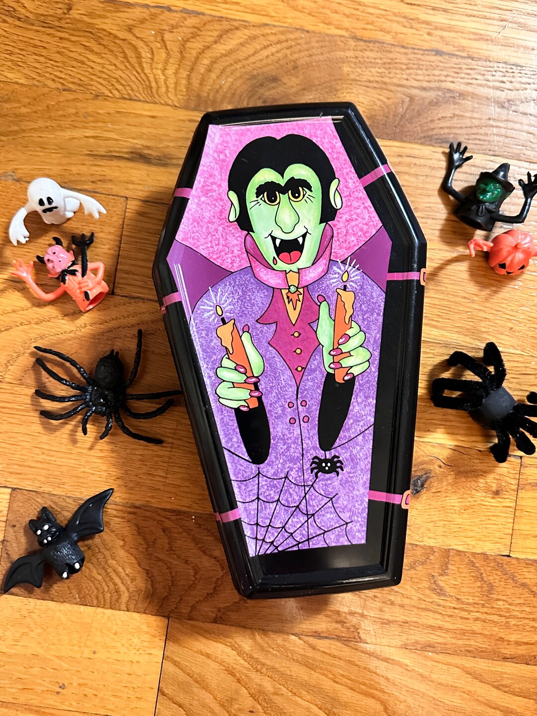 Vintage Candy Coffin Casket 90s Treat Box Dracula Halloween Vampire ...