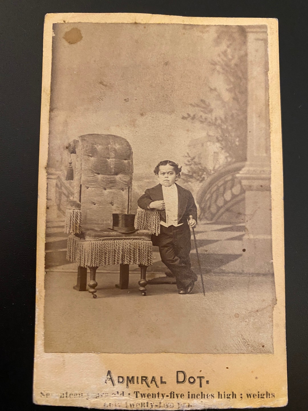 Admiral Dot PT Barnum Sideshow Cabinet Card Antique Photograph CDV ...