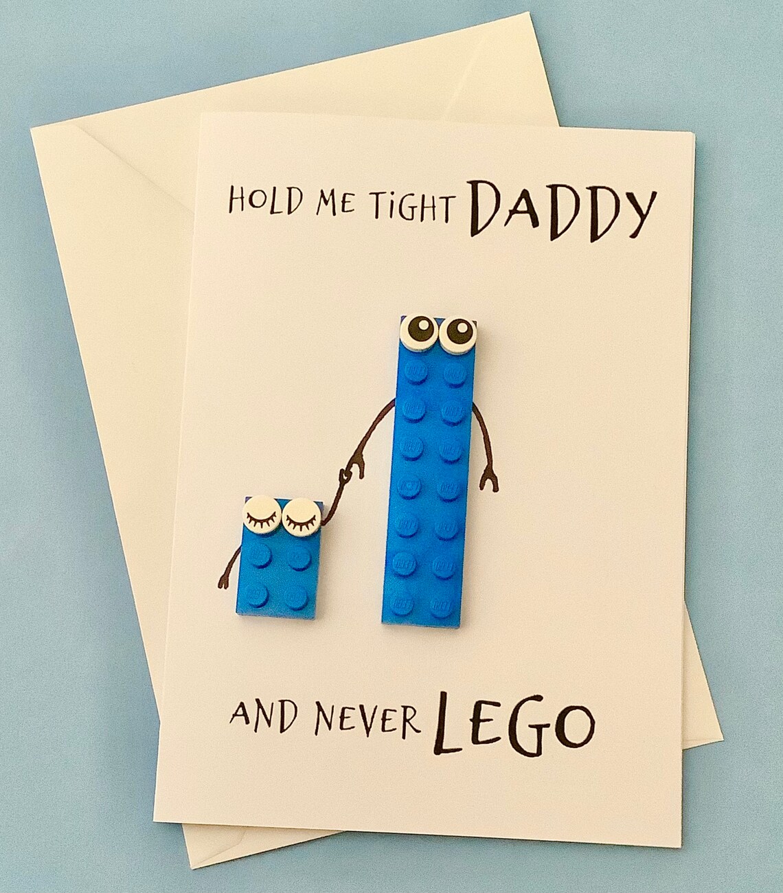 Lego fathers day card Legos card Lego gifts daddy card dad | Etsy