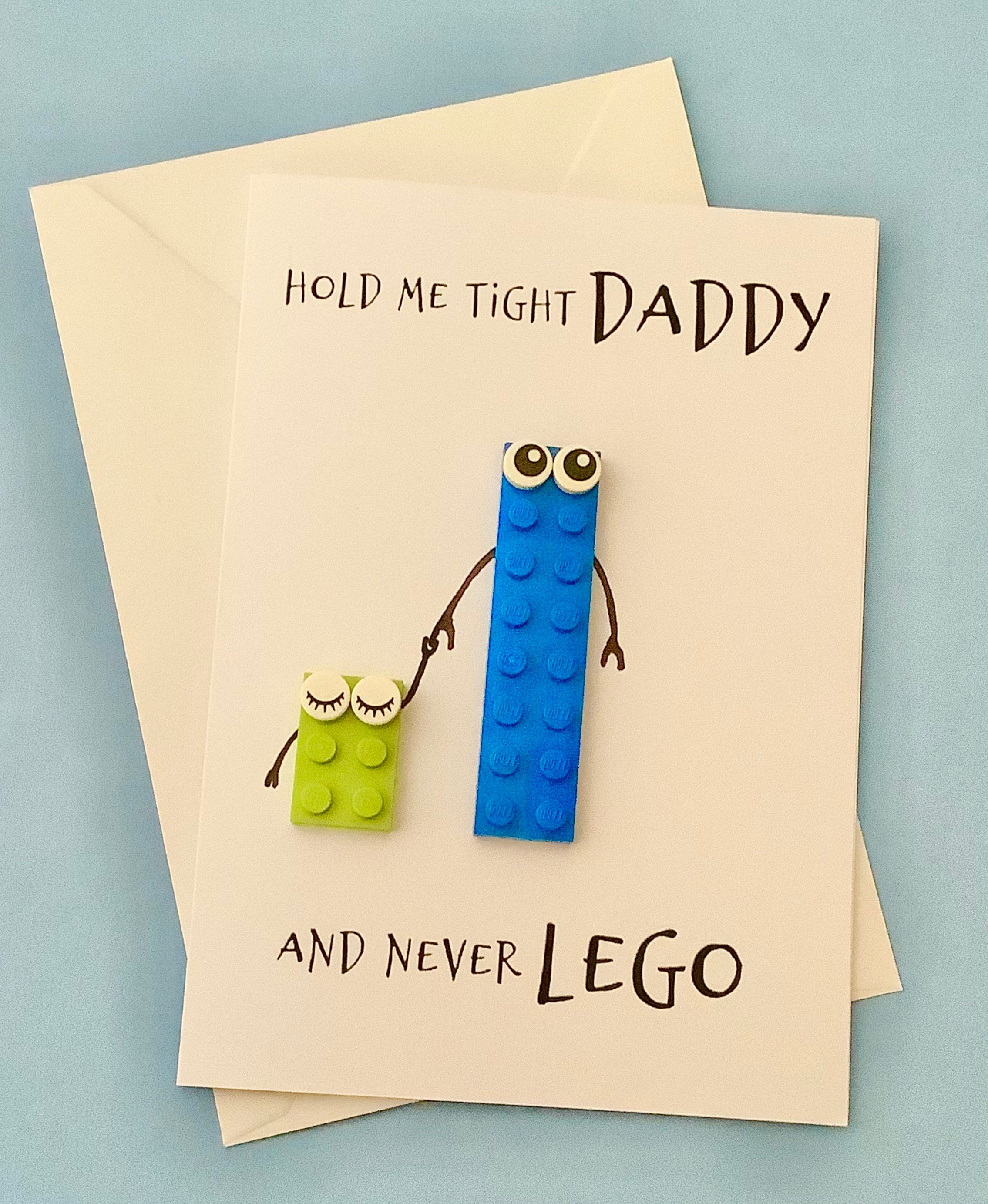 Lego fathers day card Legos card Lego gifts daddy card dad | Etsy