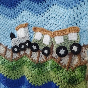 Crochet Train Blanket Pattern, Striped Blanket Crochet Pattern Toddler ...