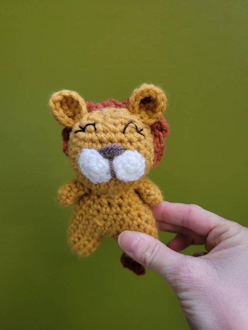 Crochet Lion Pattern, Crochet Lion, Mini Lion Plush, Plush Lion Pattern ...