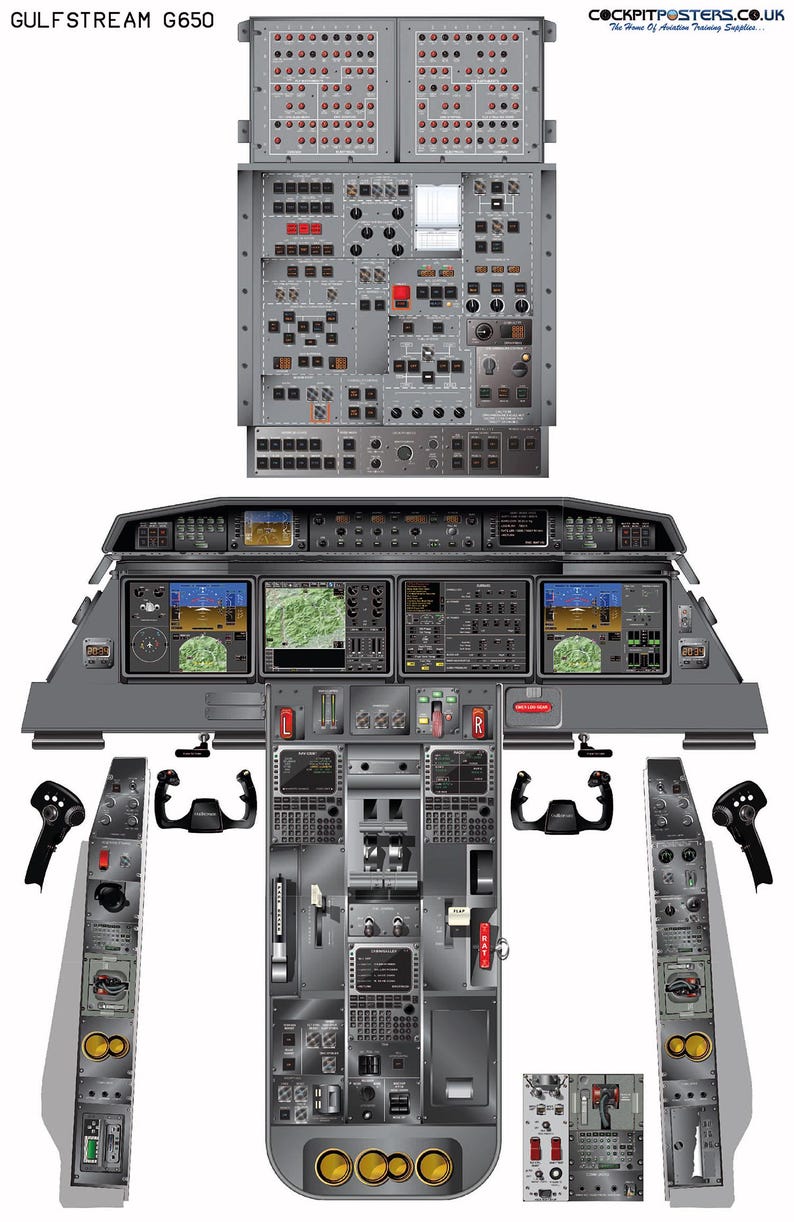 Gulfstream G650 Cockpit Poster - Etsy