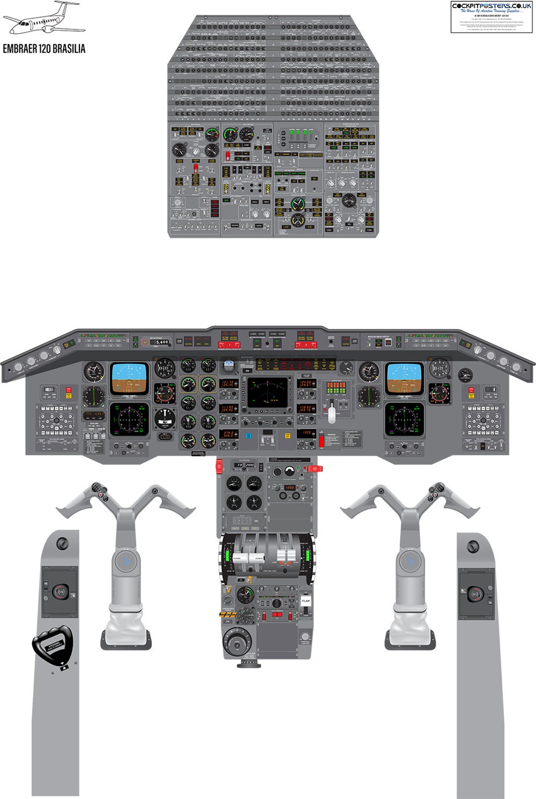 Embraer EMB 120 Brasilia Cockpit Poster - Etsy