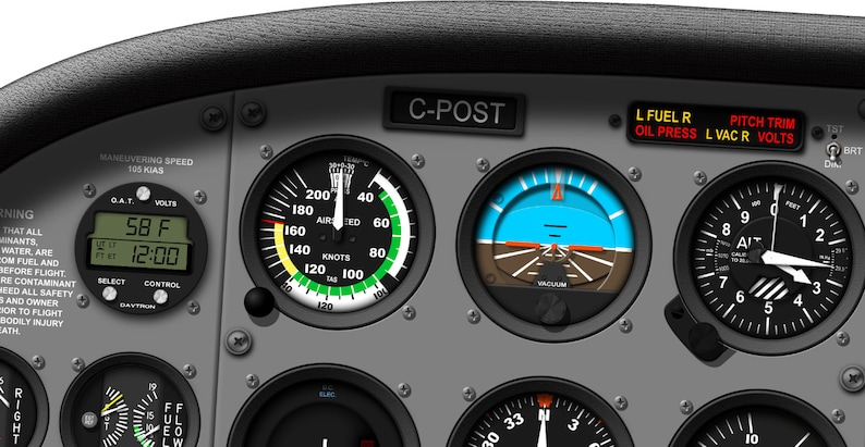 Cessna 172 Skyhawk SP Nav II + MFD Cockpit Poster - Etsy